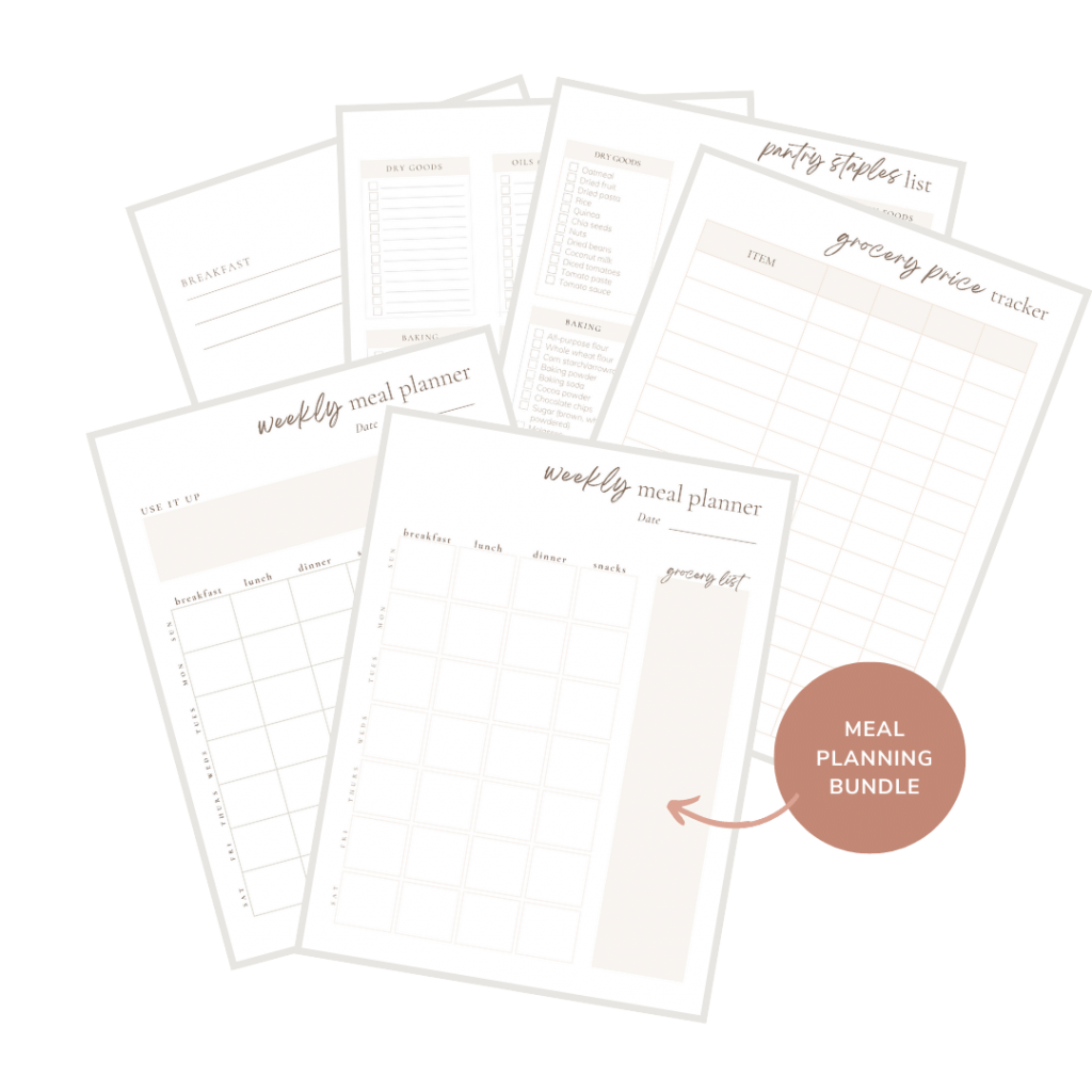 Weekly Meal Planning Bundle Natural Milk Glass Home Shop